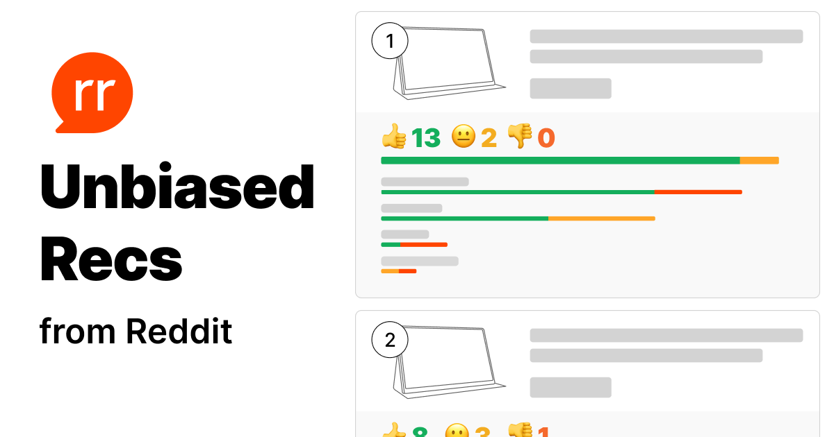 Unbiased Product Recommendations from Reddit | RedditRecs